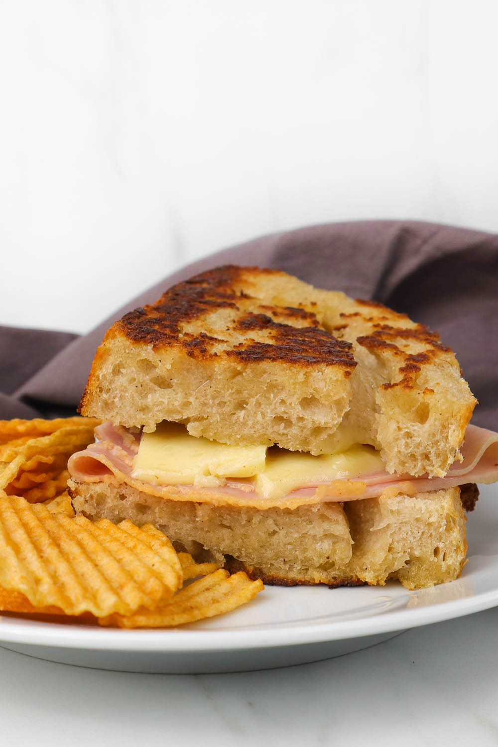 Indulge in the Perfect Grilled Cheese and Ham Sandwich