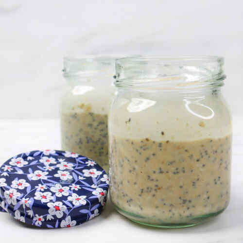 Selai Kacang dan Jeli Oatmeal Semalaman