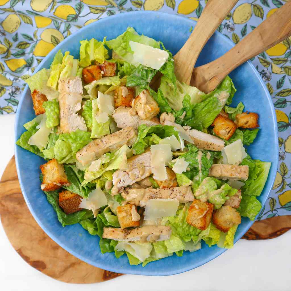Chicken Caesar Salad - Crispy, Creamy & Delicious
